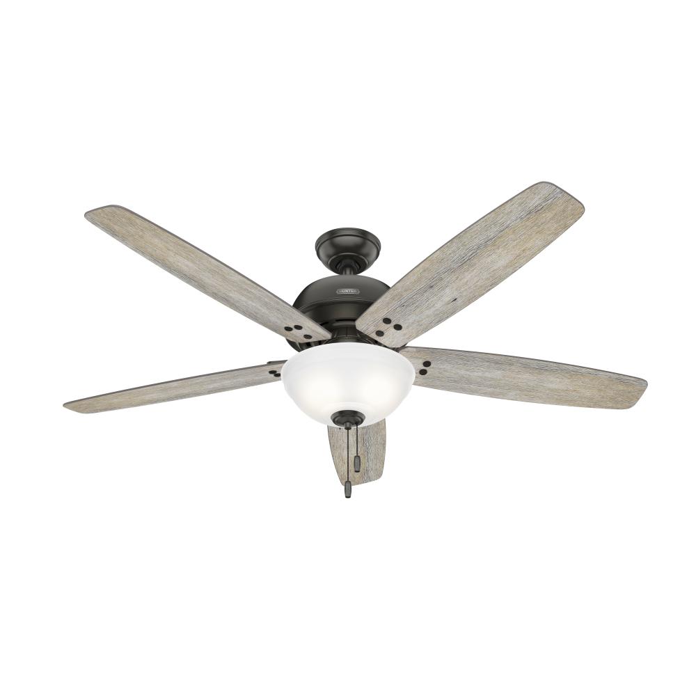 Hunter 60 inch Reveille Noble Bronze Ceiling Fan with LED Light Kit and ...